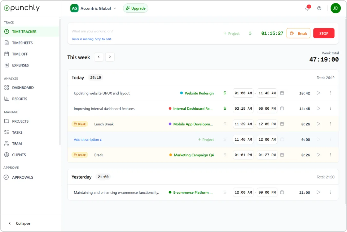 Punchly Features | Explore Tools to Boost Productivity Today